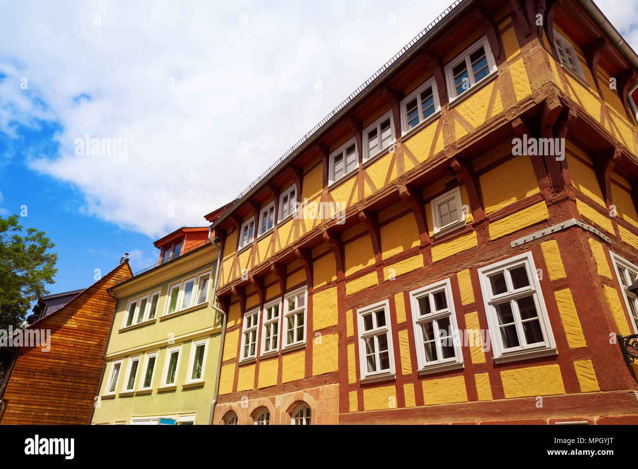 Nordhausen downtown facades in Harz Thuringia of Germany Stock Photo ...