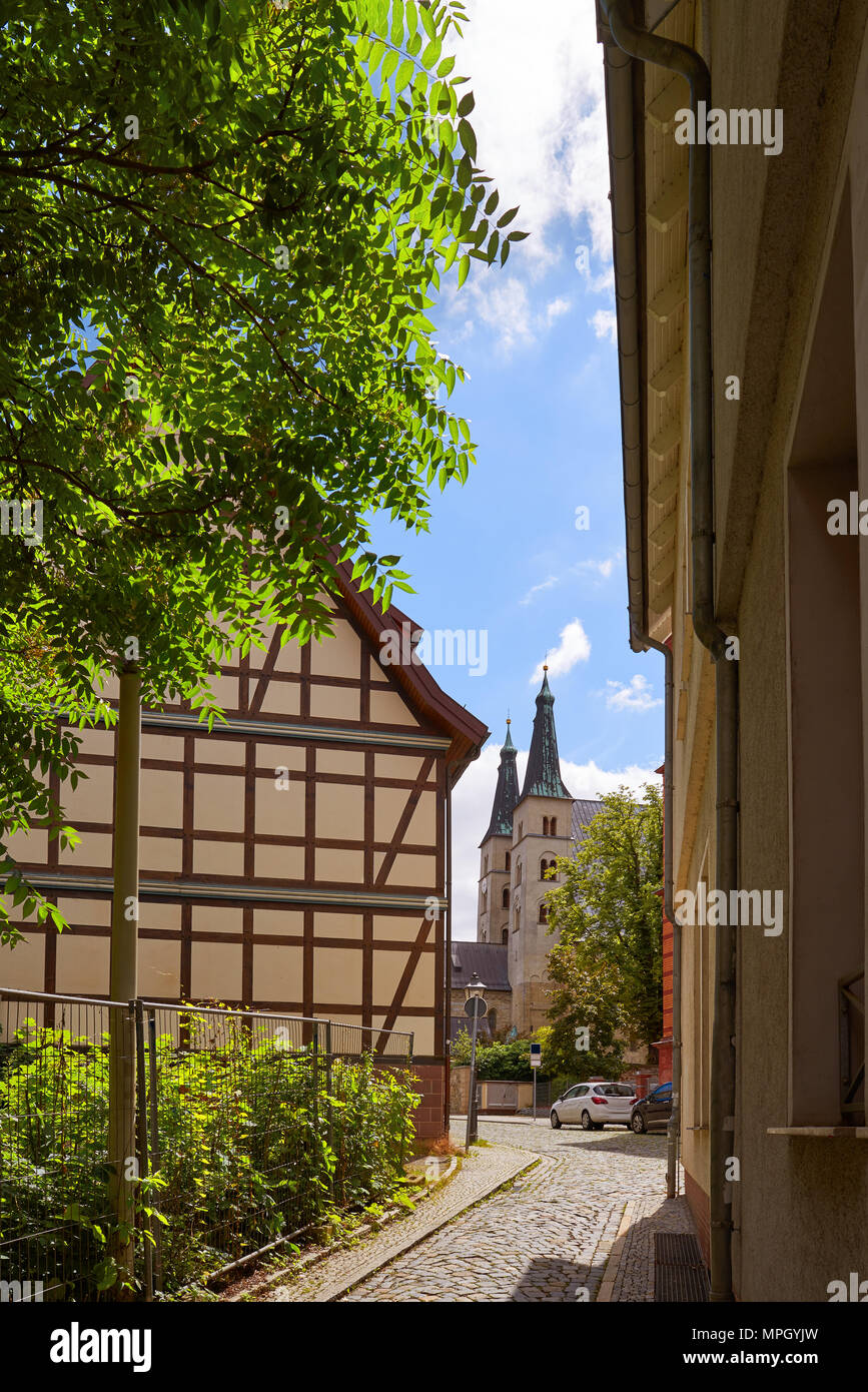 Nordhausen downtown facades in Harz Thuringia of Germany Stock Photo ...