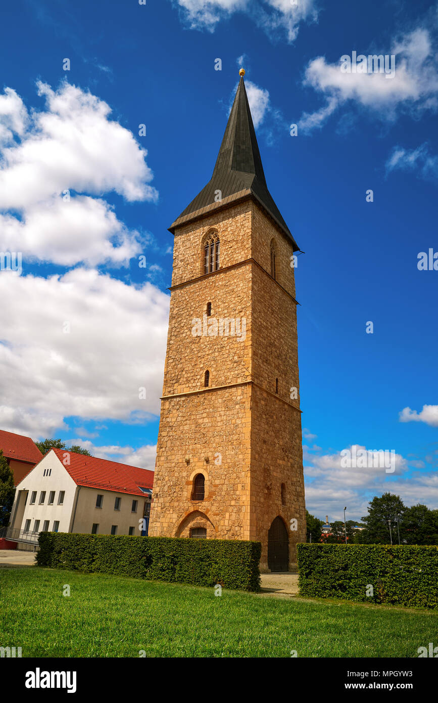 St Petri Kirche church tower in Nordhausen at Harz Thuringia of Germany ...