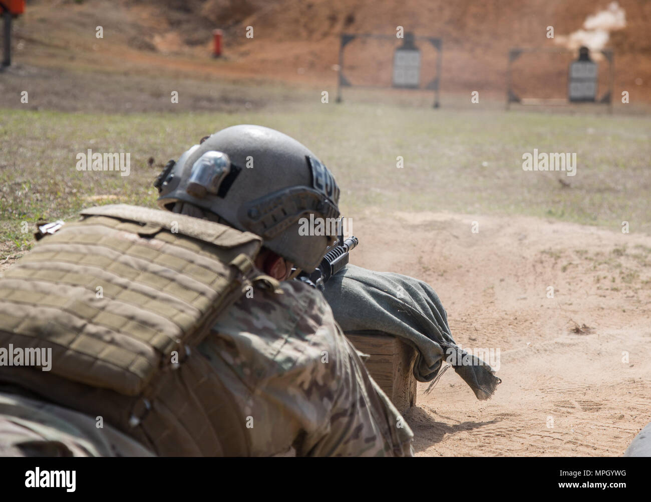 A U.S. Army Sergeant assigned to the 18th Ordnance Company (EOD), 192nd ...