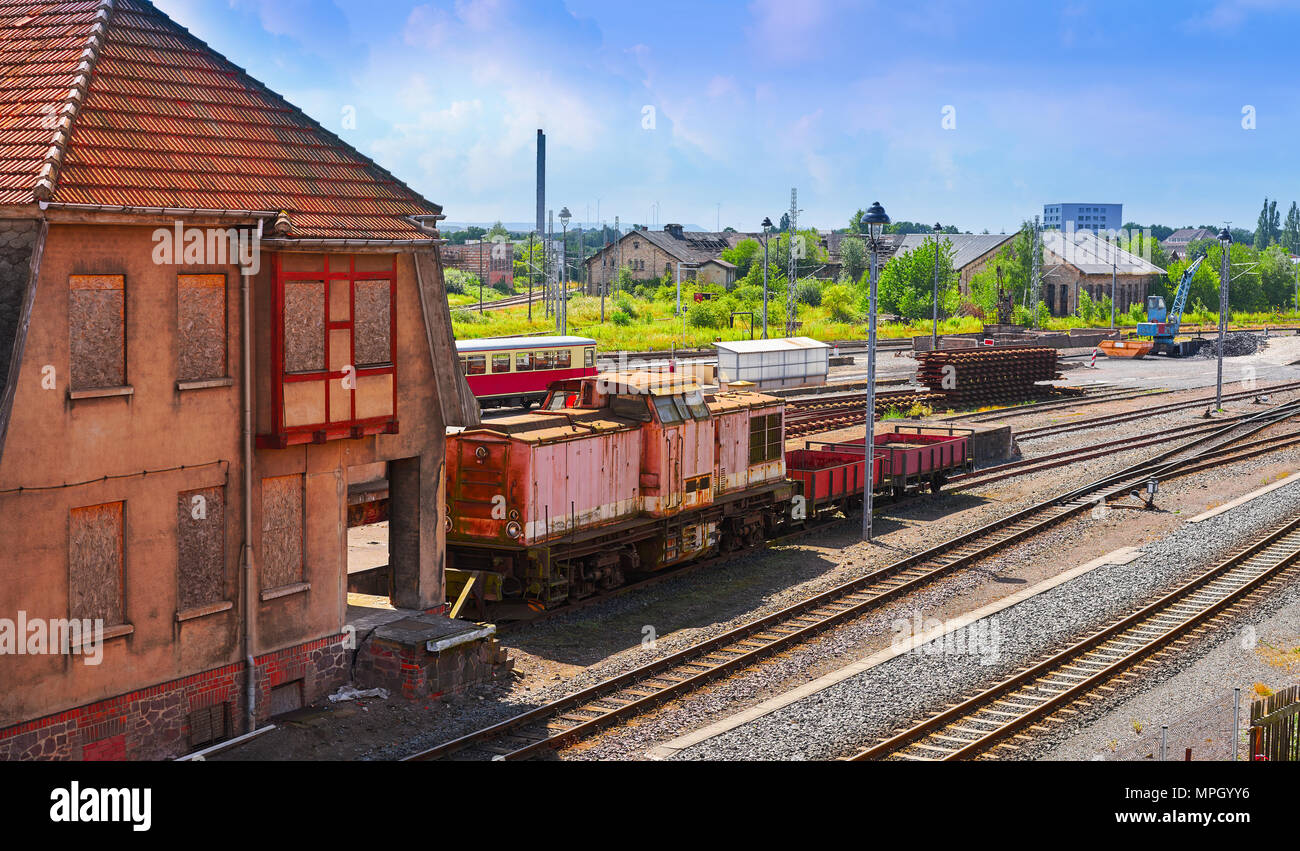 Nordhausen downtown facades in Harz Thuringia of Germany Stock Photo ...