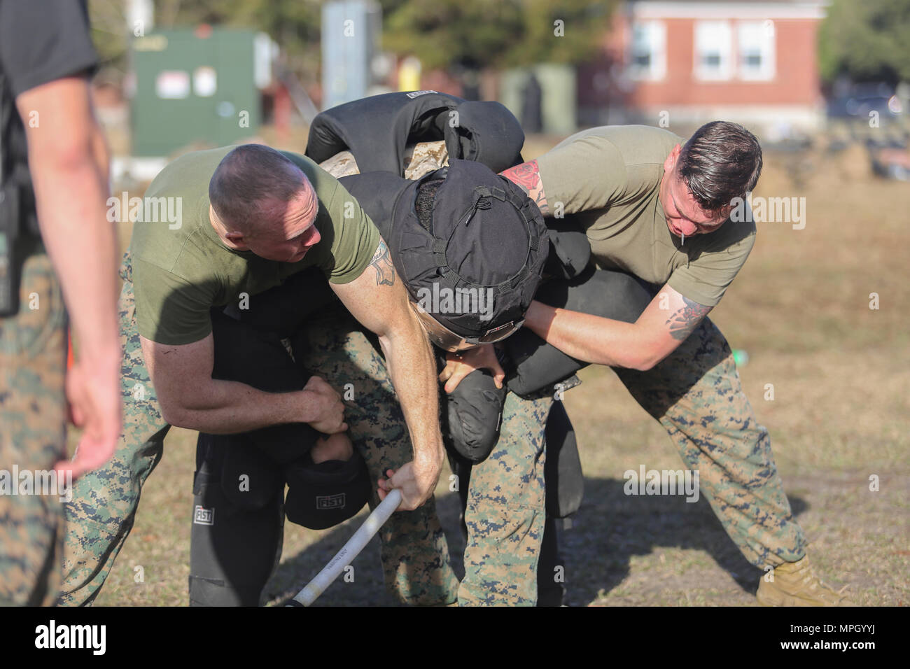 Marines with Task Force Southwest apprehend a role-playing enemy ...