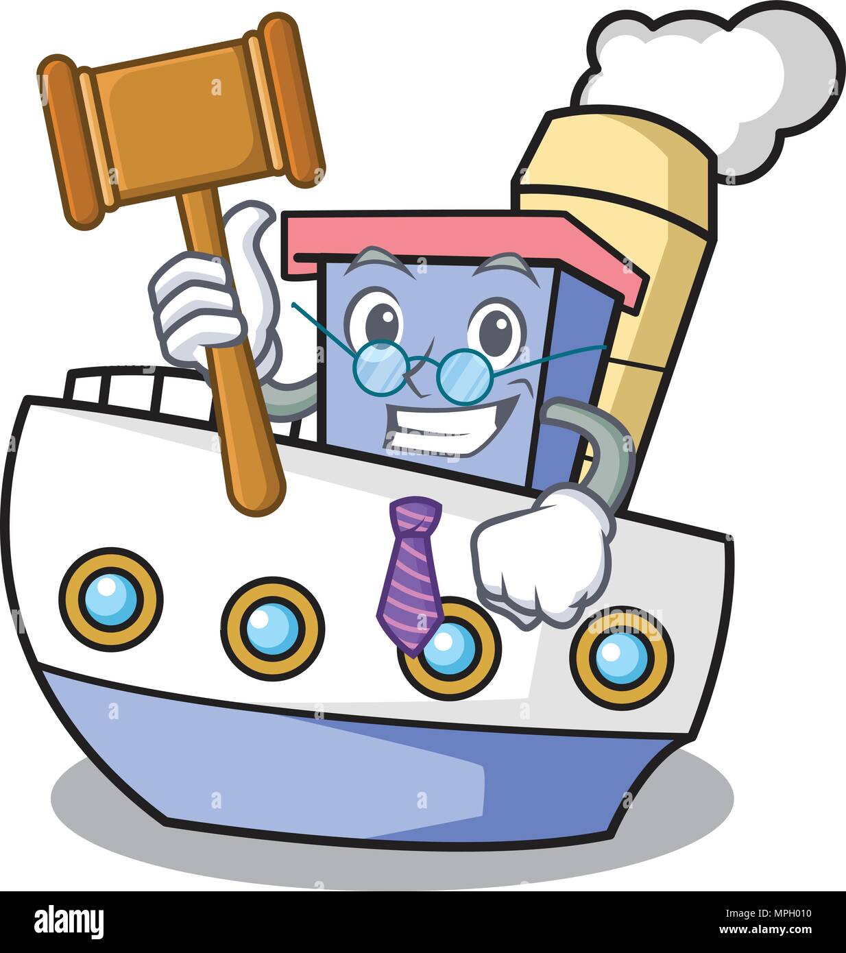 Judge ship mascot cartoon style vector illustration Stock Vector Image ...