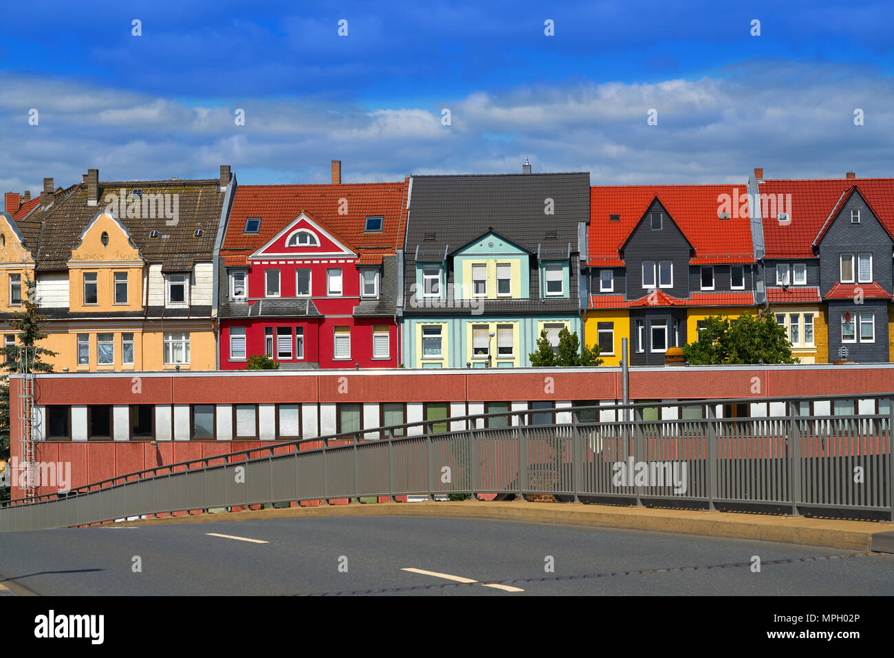 Nordhausen downtown facades in Harz Thuringia of Germany Stock Photo ...