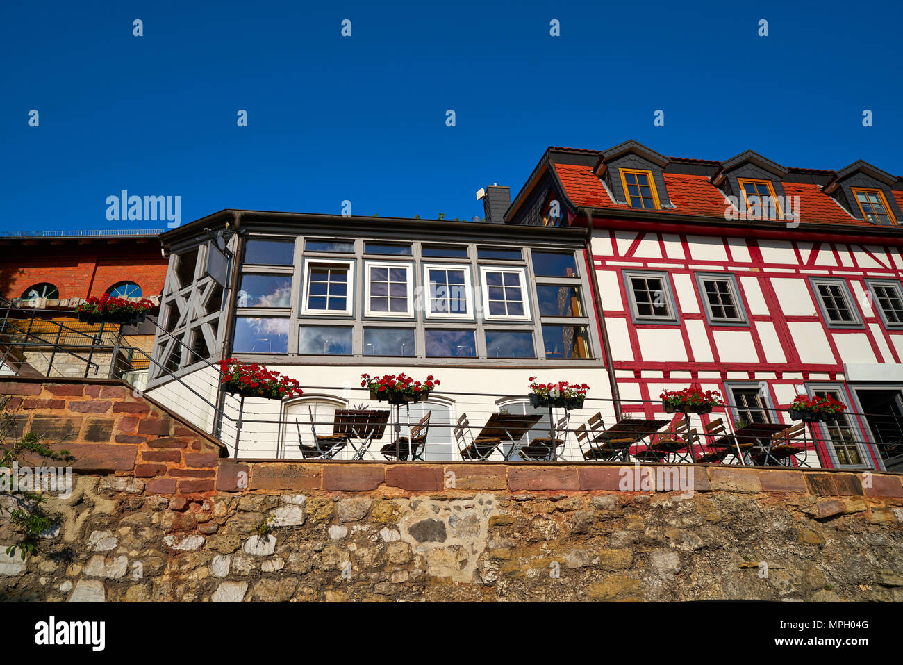Nordhausen downtown facades in Harz Thuringia of Germany Stock Photo ...