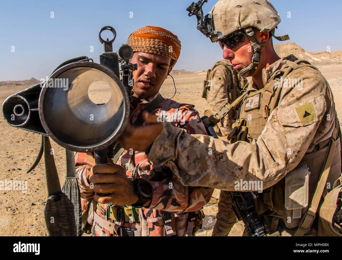 RABKUT, Oman (Feb. 21, 2017) U.S. Marine Lance Cpl. Dylan Carter with ...