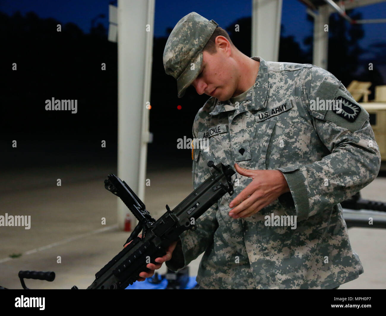 U.S. Army Spc. Tyler Arbuckle, assigned to 18th Ordnance Company (EOD ...