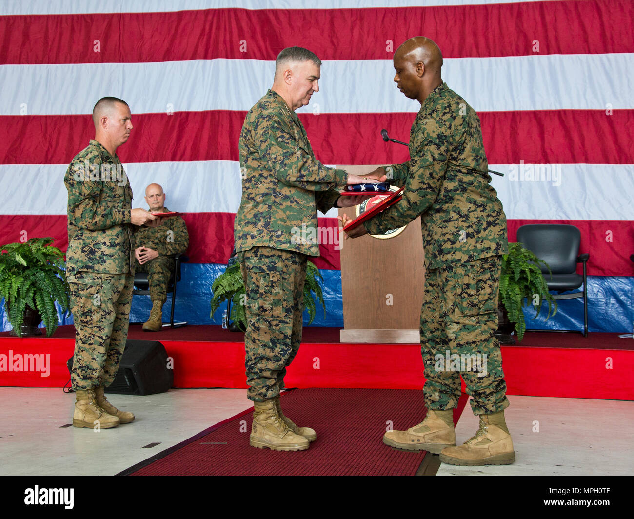 U.S. Marine Corps Gen. Glenn M. Walters, middle, 34th assistant ...
