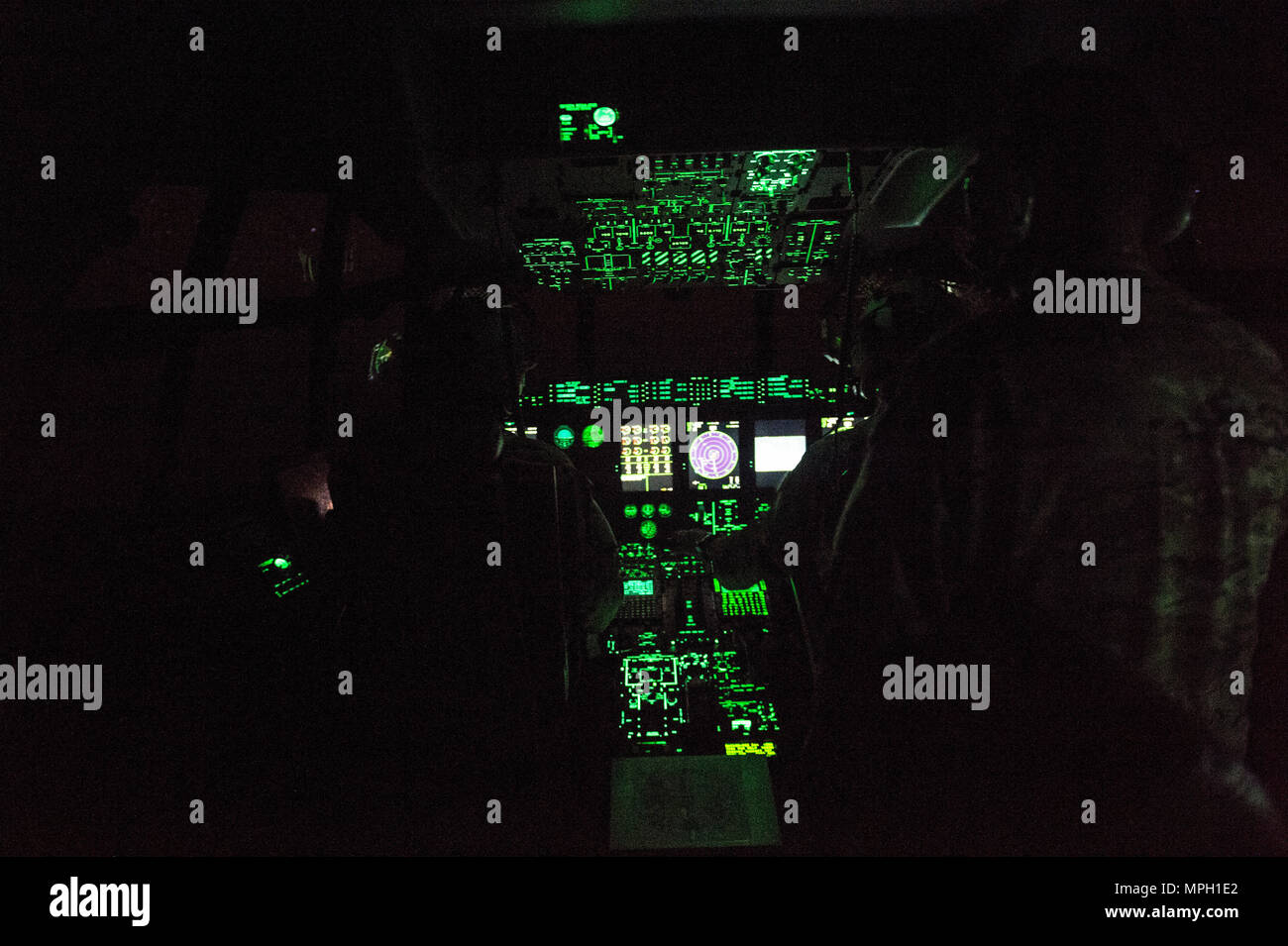 Two U.S. Air Force 9th Special Operations Squadron pilots fly an MC ...