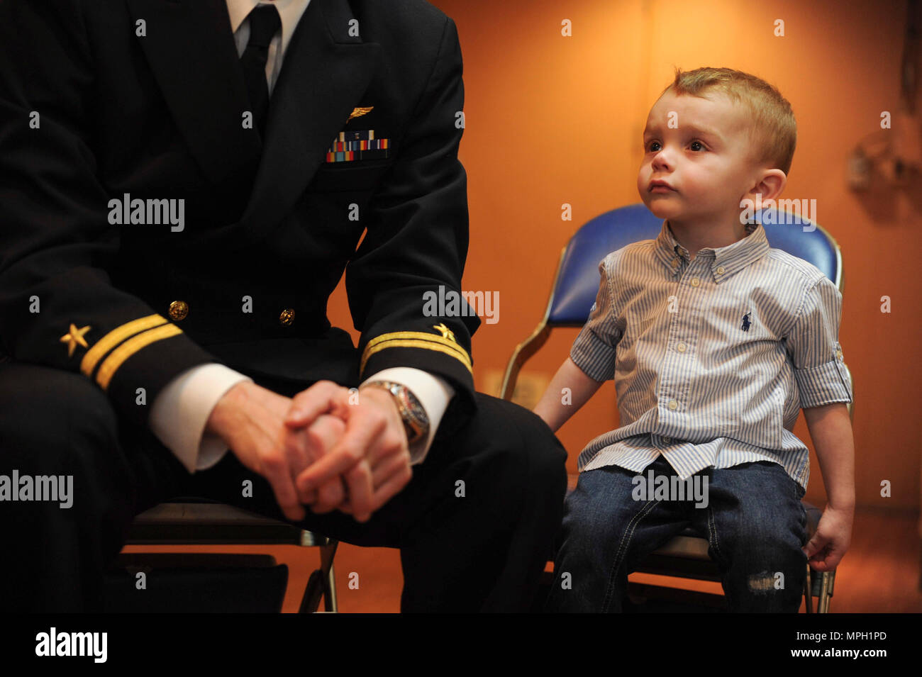 170224-N-GR120-013 NORFOLK (Feb. 24, 2017) Brody Zerra, son of Lt. Joey ...