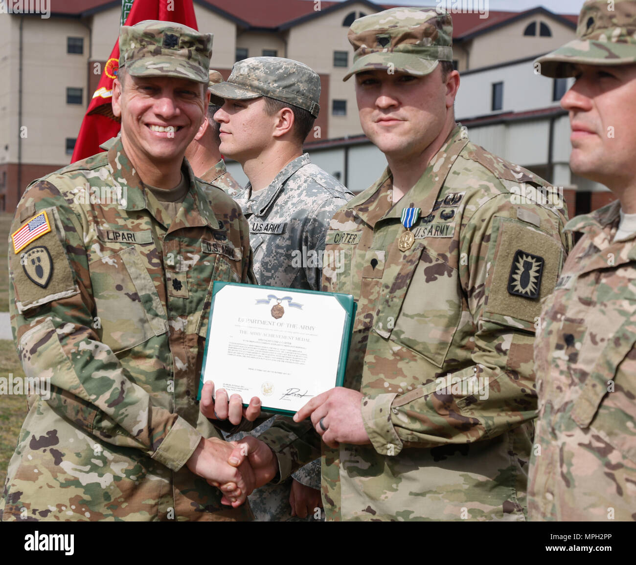 U.S. Army Lt. Col. Benjamin Lipari, Battalion Commander of the 192nd ...
