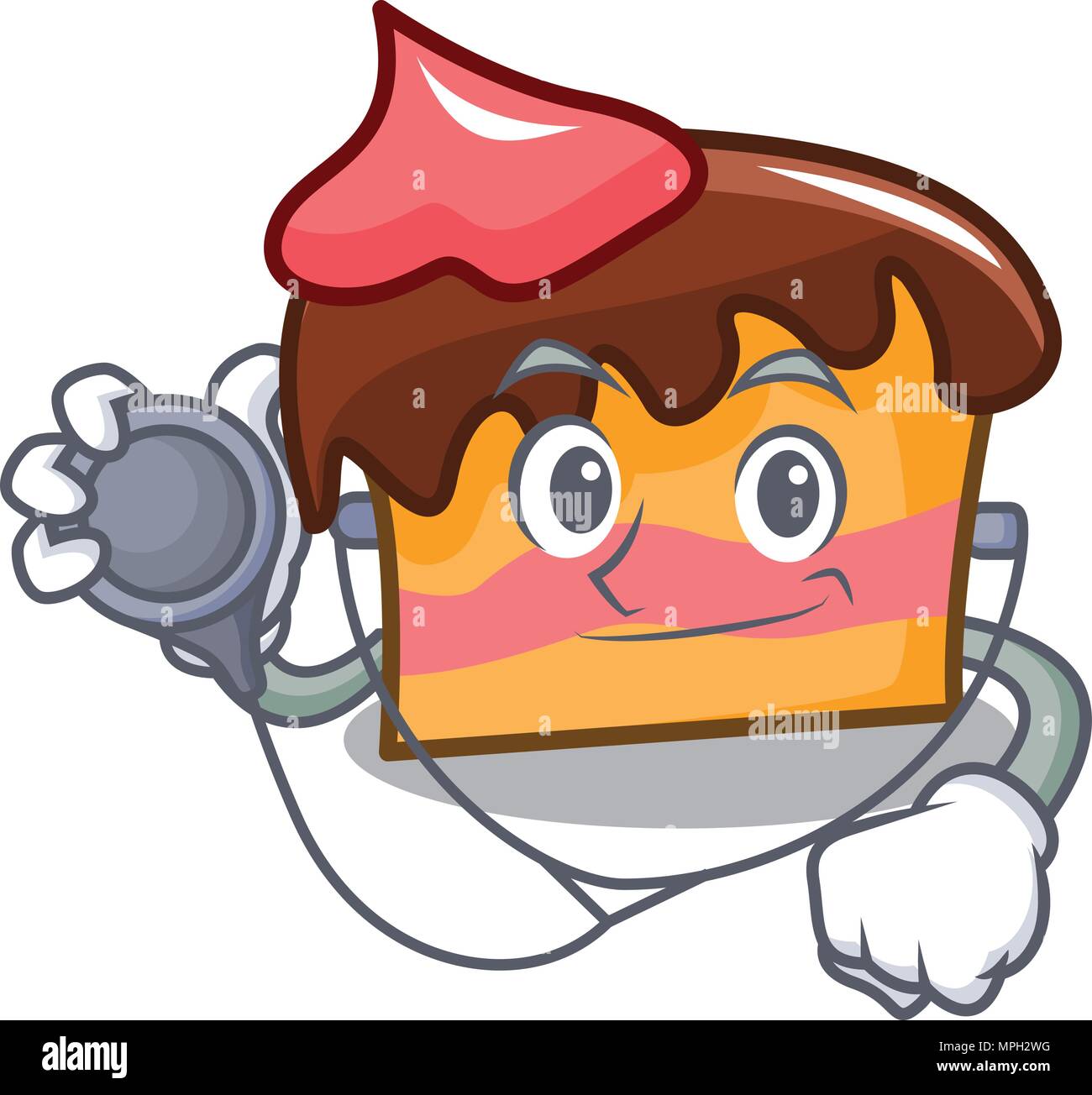 Doctor sponge cake character cartoon Stock Vector Image & Art - Alamy