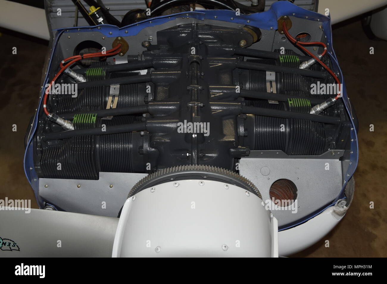 A Lycoming O-360 horizontally opposed, four-cylinder, air-cooled engine ...