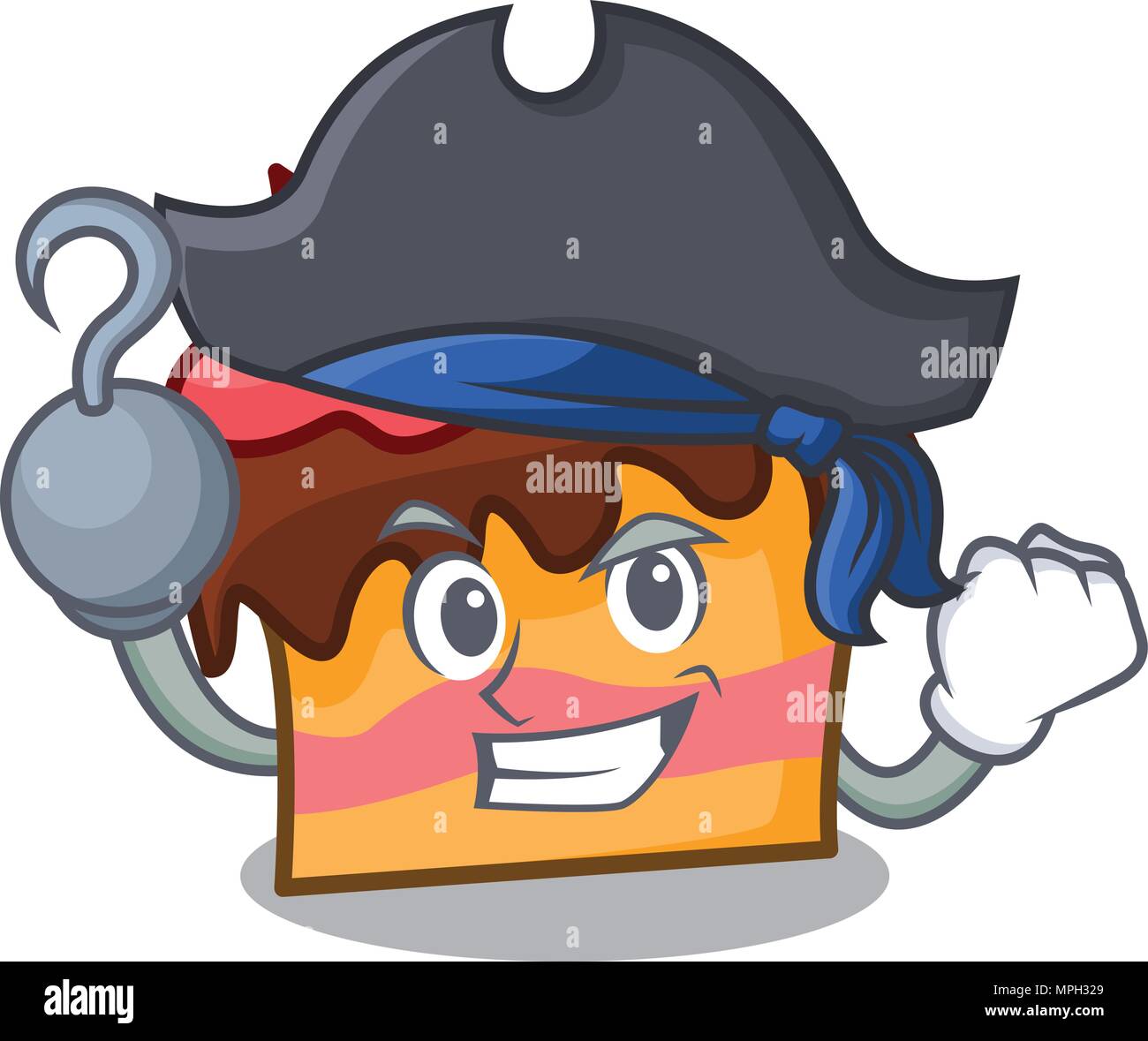 Pirate sponge cake character cartoon Stock Vector Image & Art - Alamy