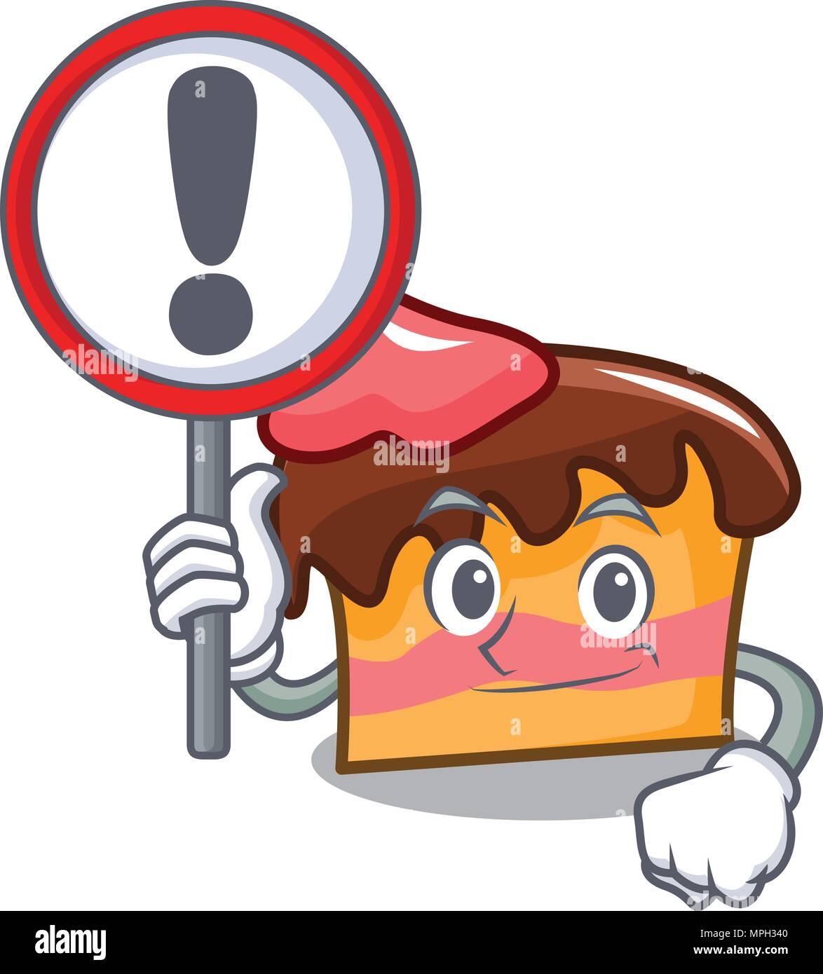 With sign sponge cake character cartoon Stock Vector Image & Art - Alamy