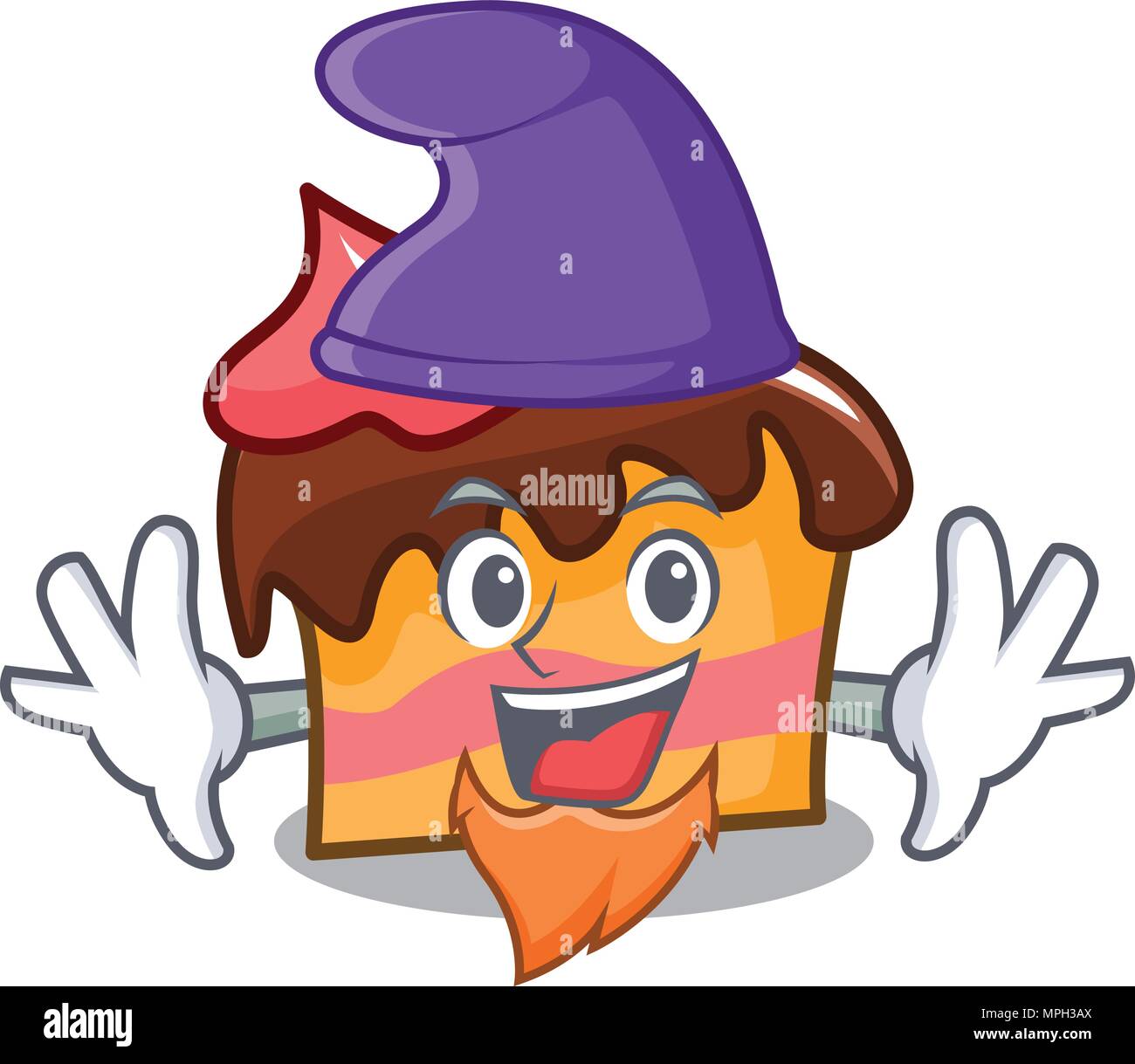 Elf sponge cake character cartoon Stock Vector Image & Art - Alamy
