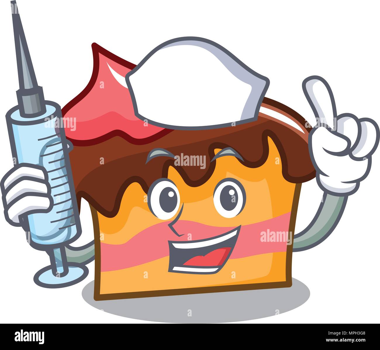 Nurse sponge cake character cartoon Stock Vector Image & Art - Alamy