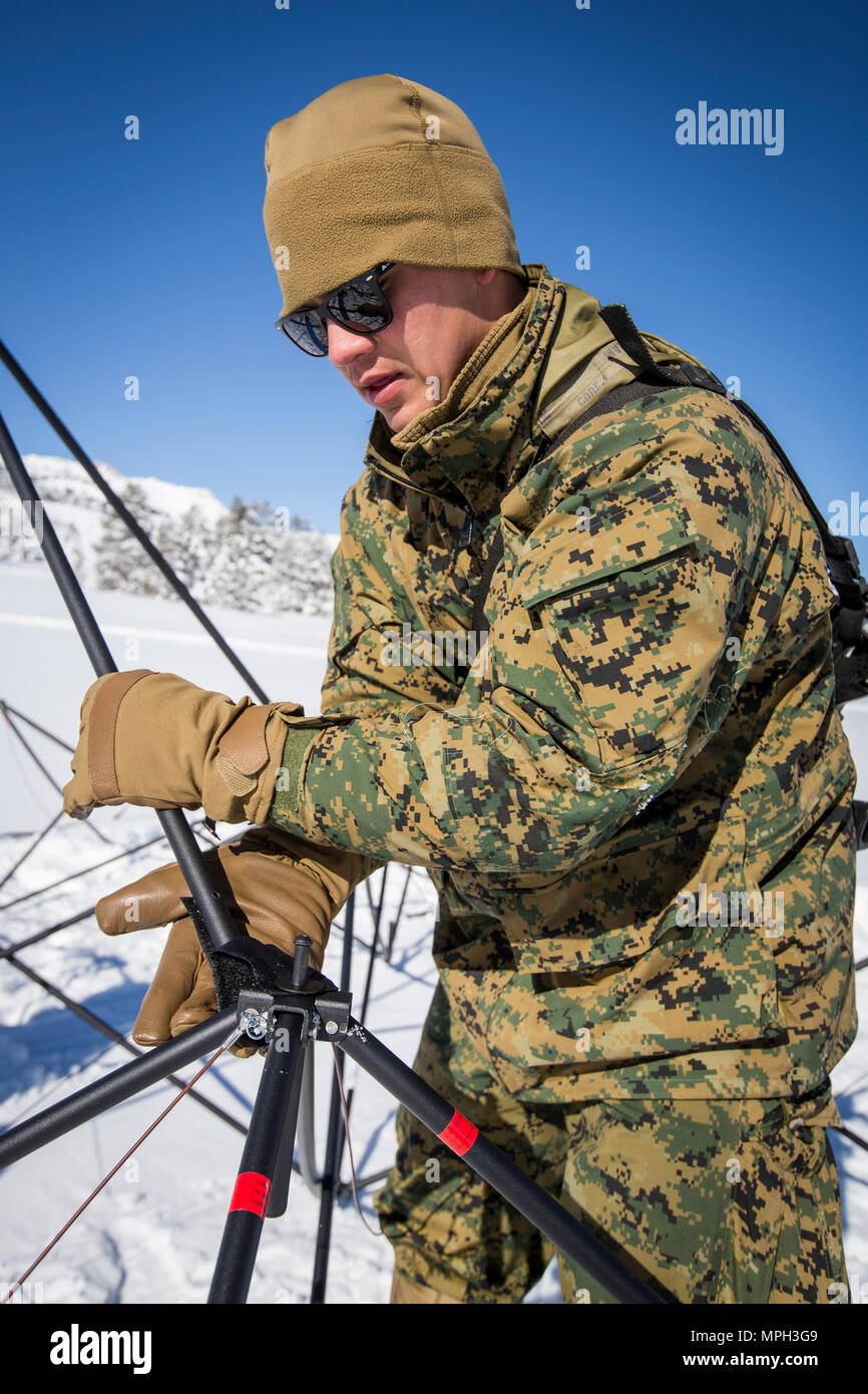 U.S. Marine Corps Lance Cpl. Michael Hardy, combat engineer, 1st Combat ...