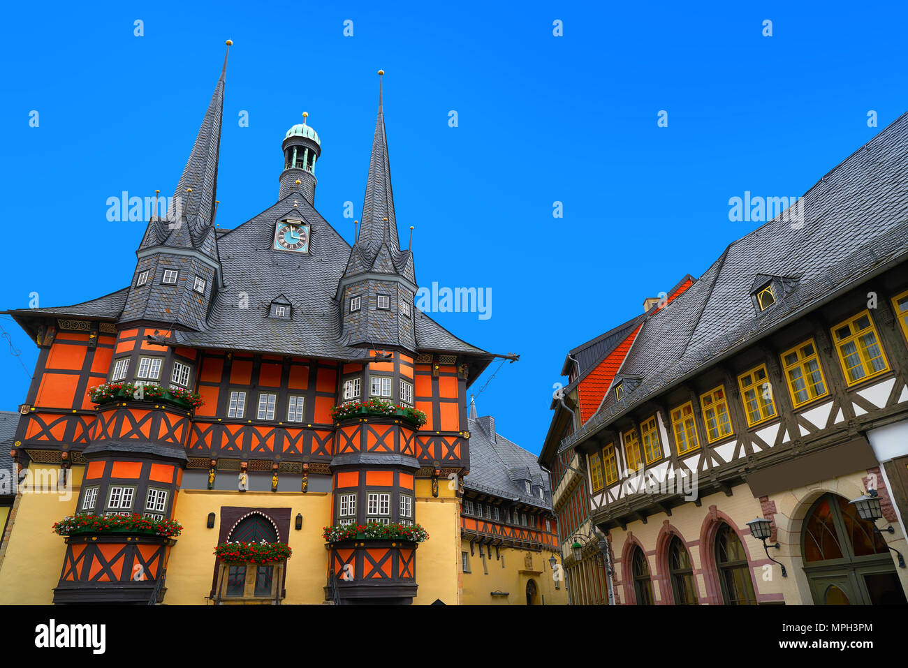 Wernigerode Rathaus Stadt city hall in Harz Germany Stock Photo - Alamy