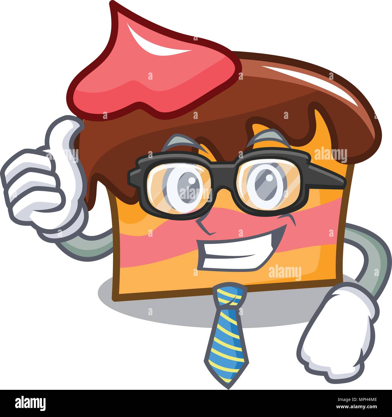 Businessman sponge cake character cartoon vector illustration Stock ...