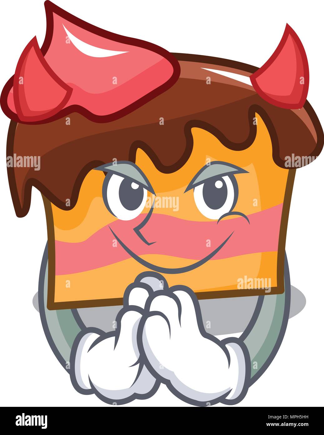 Devil sponge cake mascot cartoon Stock Vector Image & Art - Alamy