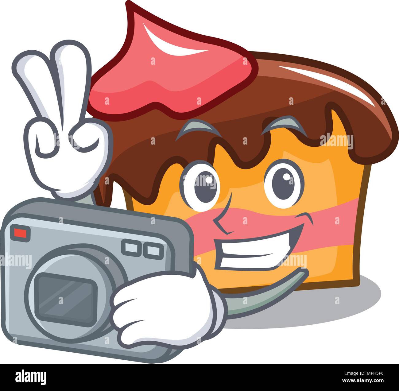 Photographer sponge cake mascot cartoon Stock Vector Image & Art - Alamy
