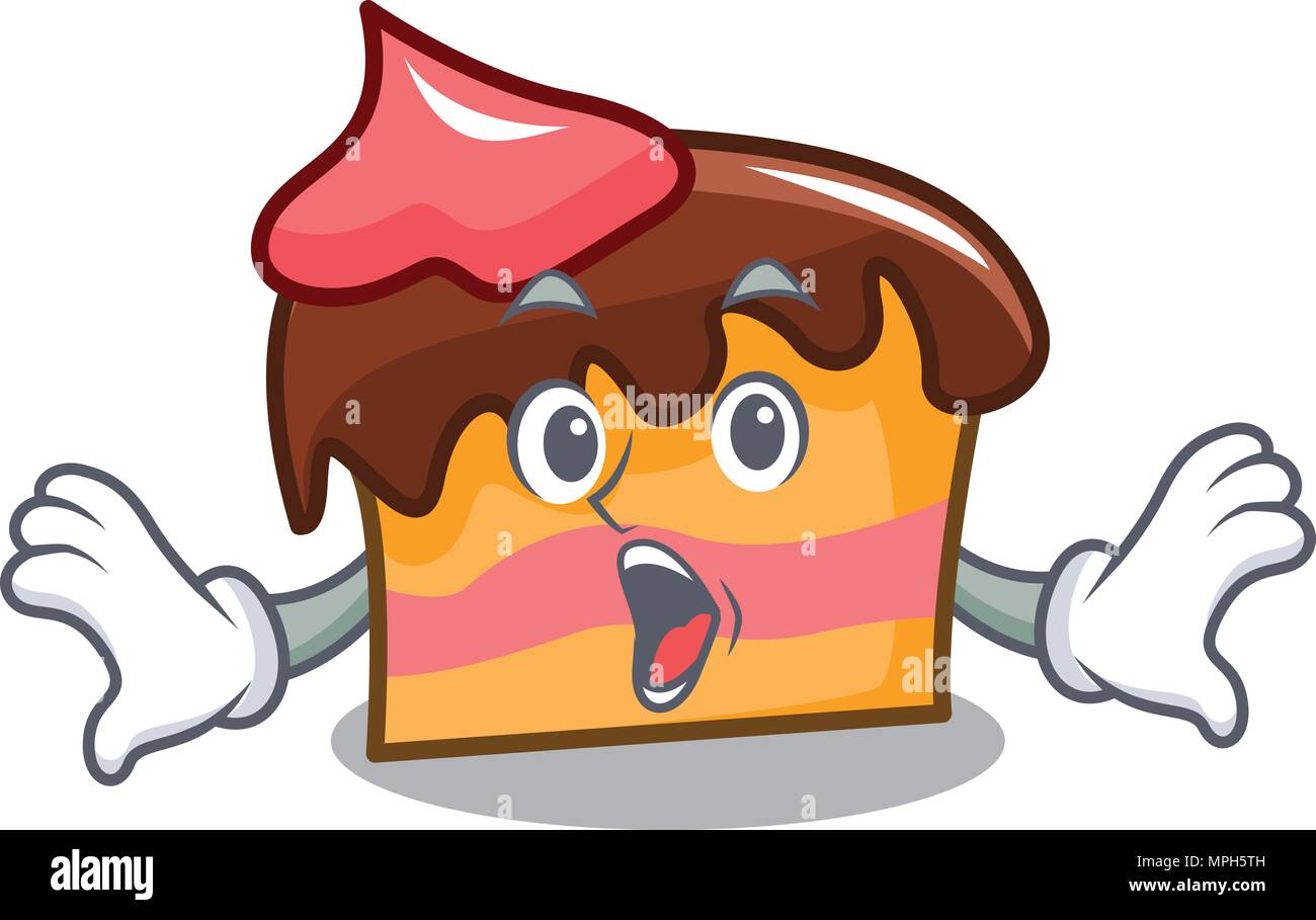 Surprised sponge cake mascot cartoon Stock Vector Image & Art - Alamy
