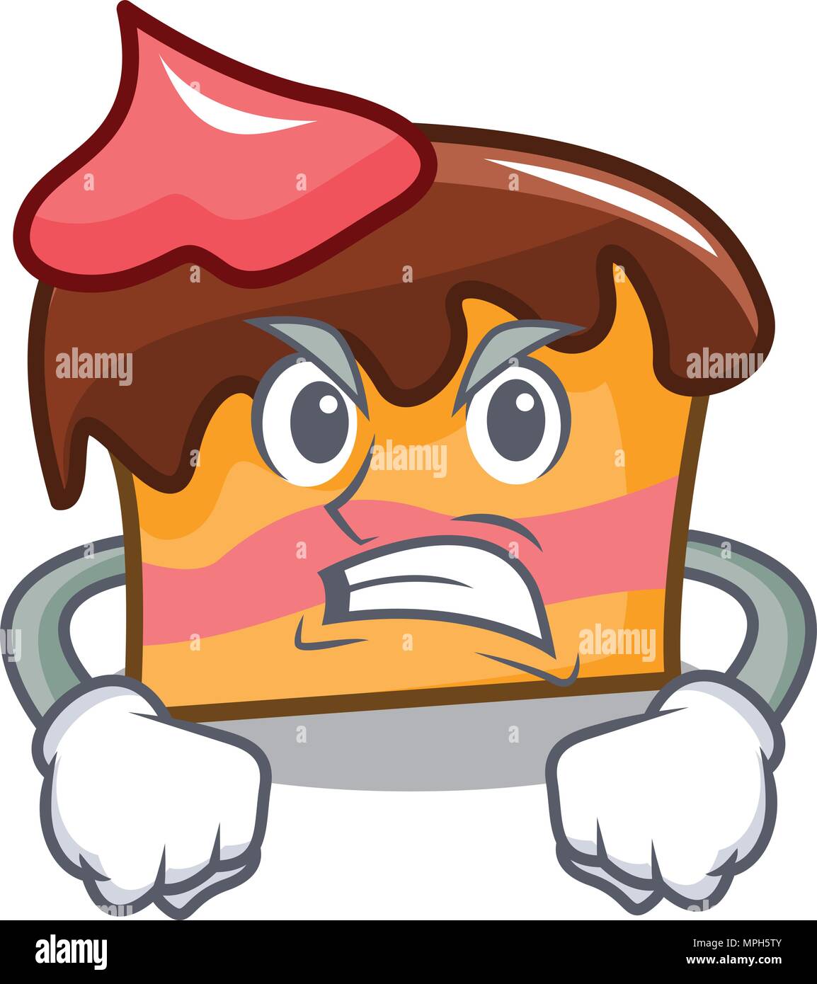 Angry sponge cake mascot cartoon Stock Vector Image & Art - Alamy