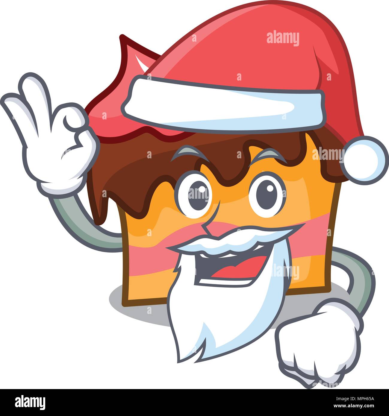 Santa sponge cake mascot cartoon Stock Vector Image & Art - Alamy