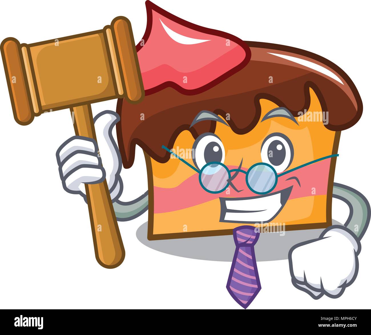 Judge sponge cake mascot cartoon Stock Vector Image & Art - Alamy