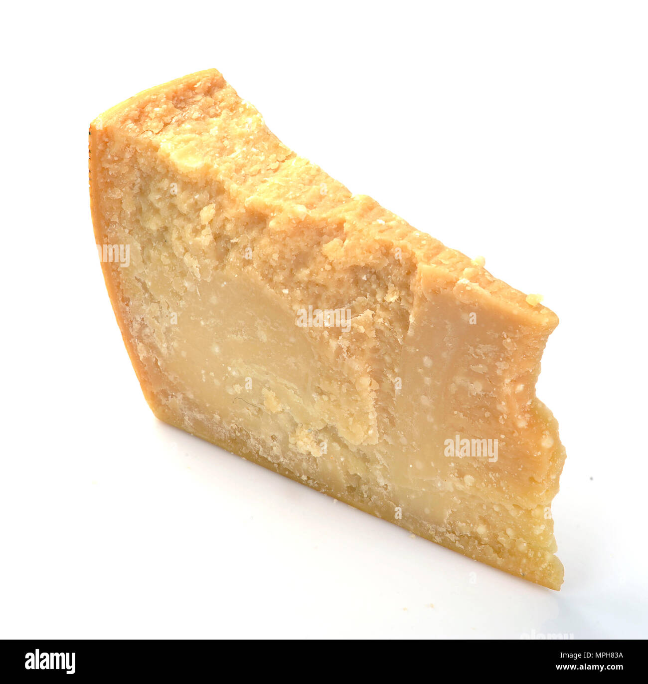parmesan cheese on a white background Stock Photo - Alamy
