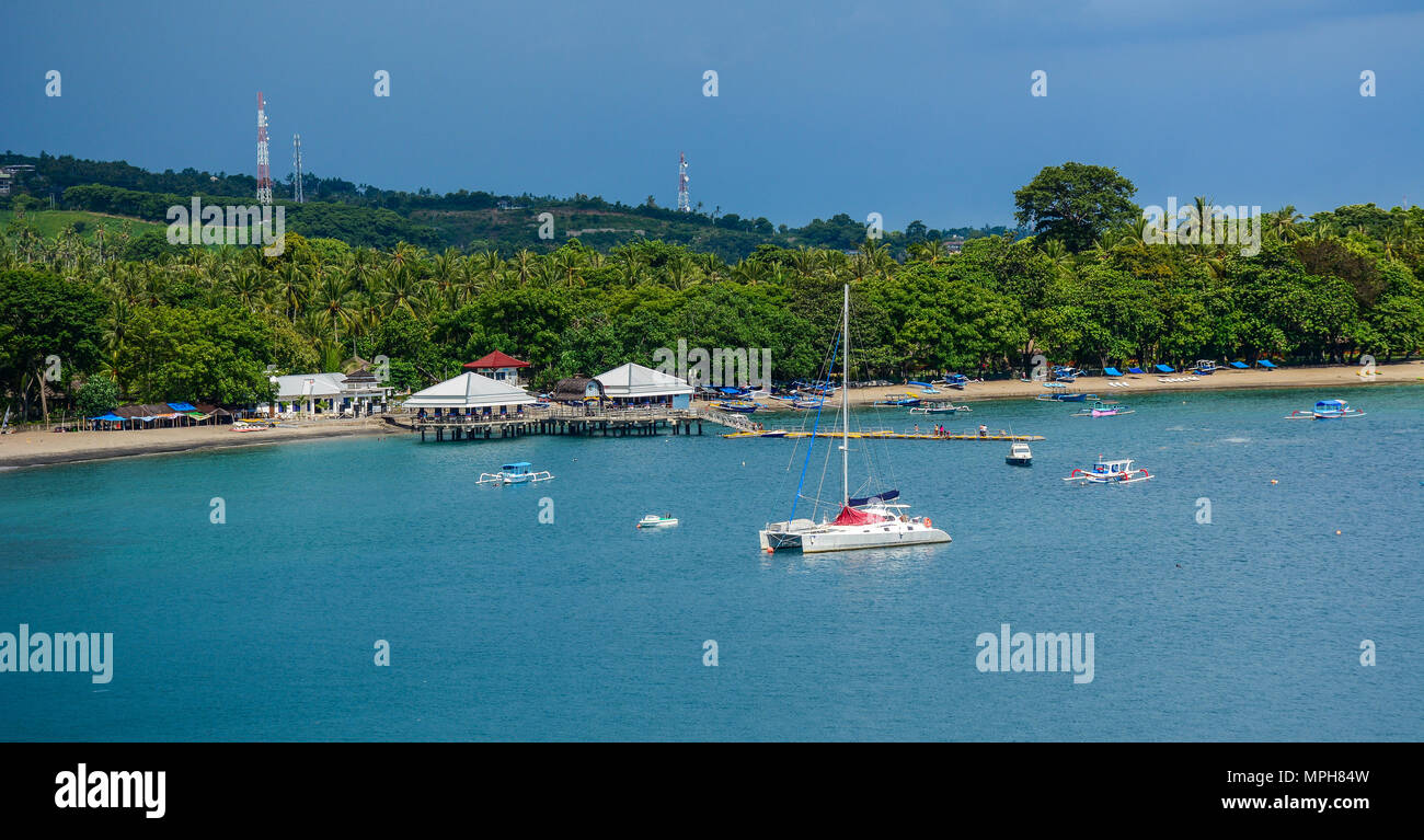 Seascape of Lombok Island, Indonesia. Lombok is an island next to Bali ...