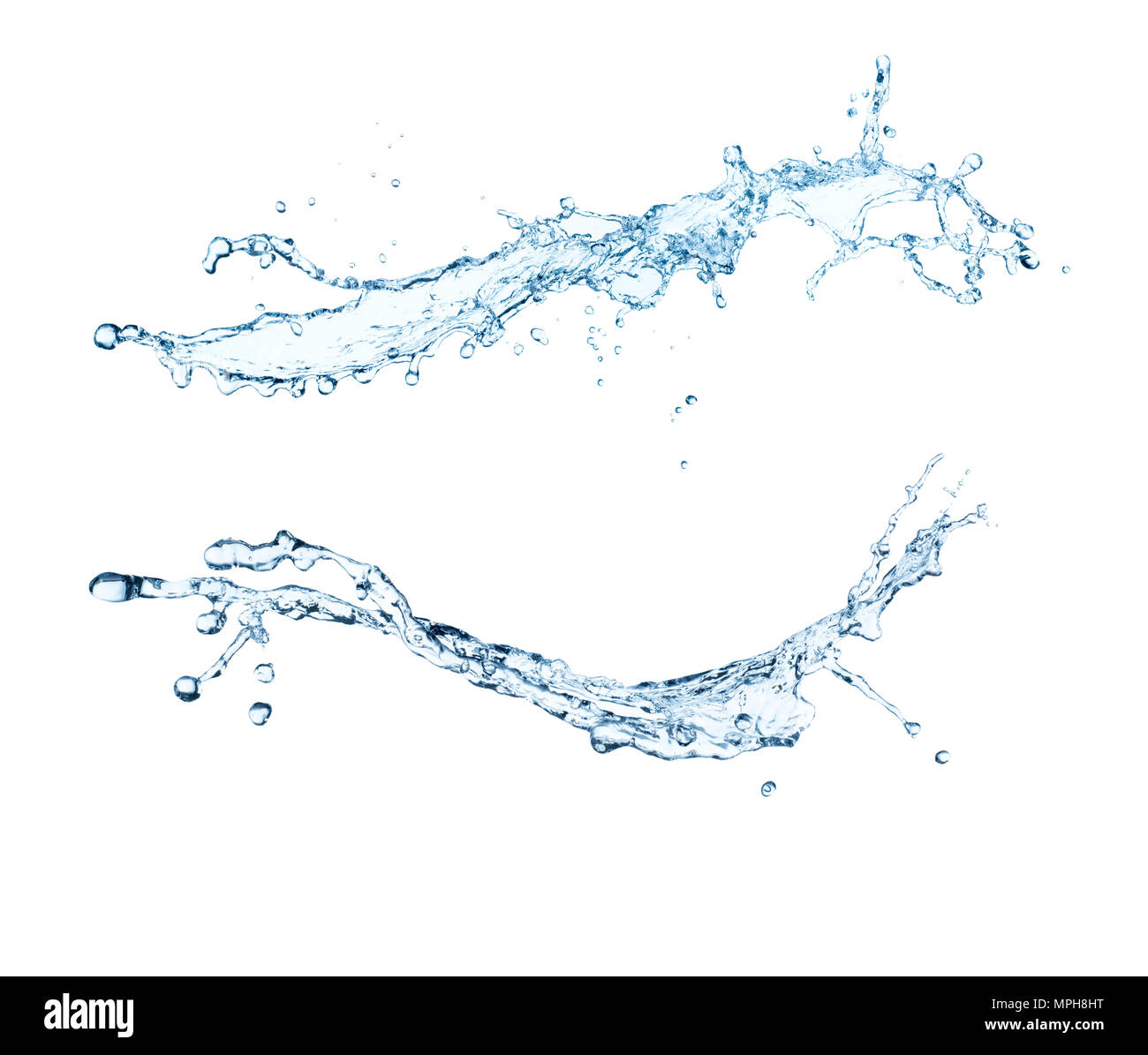 water wave splash isolated on white background Stock Photo - Alamy