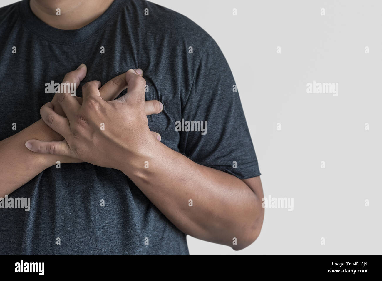 man disease chest pain suffering Heart attack Stock Photo - Alamy