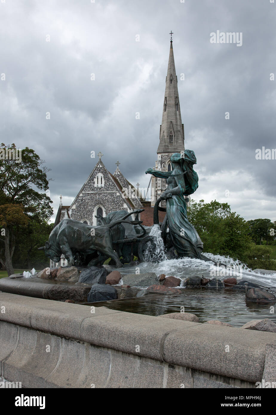 Copenhagen - Gefion Fountain. Kopenhagen Stock Photo - Alamy