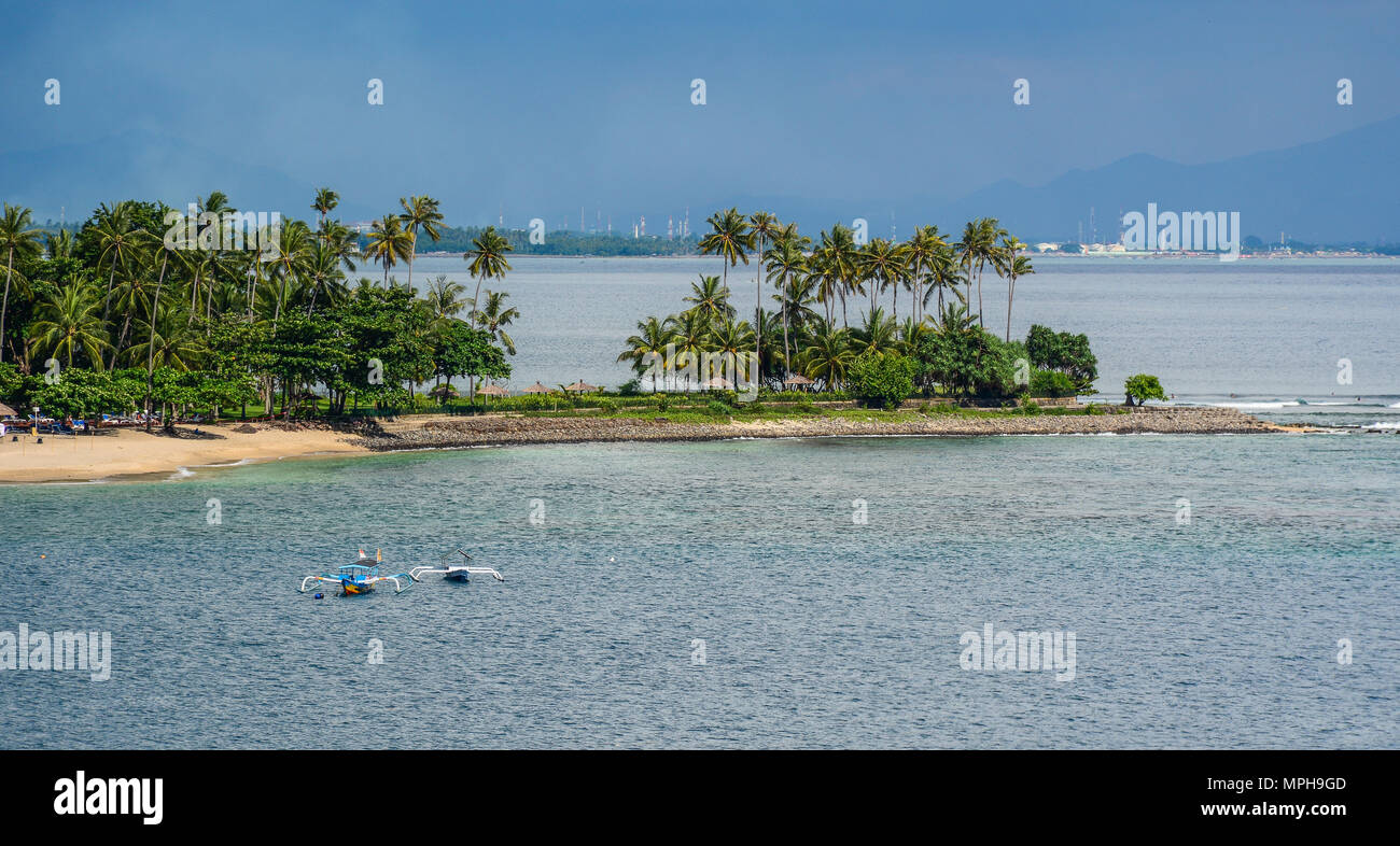 Seascape of Lombok Island, Indonesia. Lombok is an island next to Bali ...