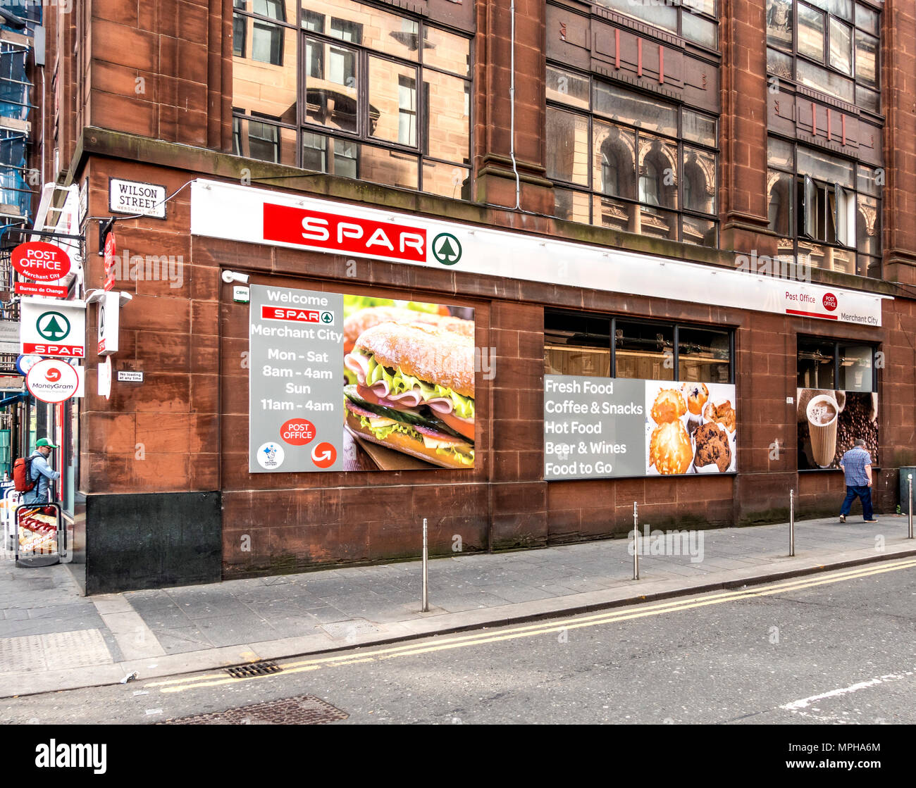 Exterior of the Spar convenience store and post office in the Merchant ...
