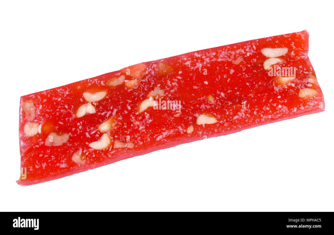 Red sweet paste with pomegranate taste Stock Photo - Alamy
