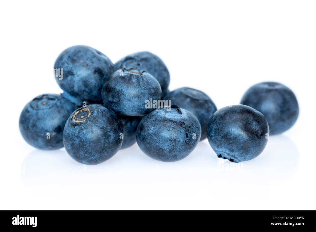 Tasty fresh blueberry heathberry isolated on white background Stock ...