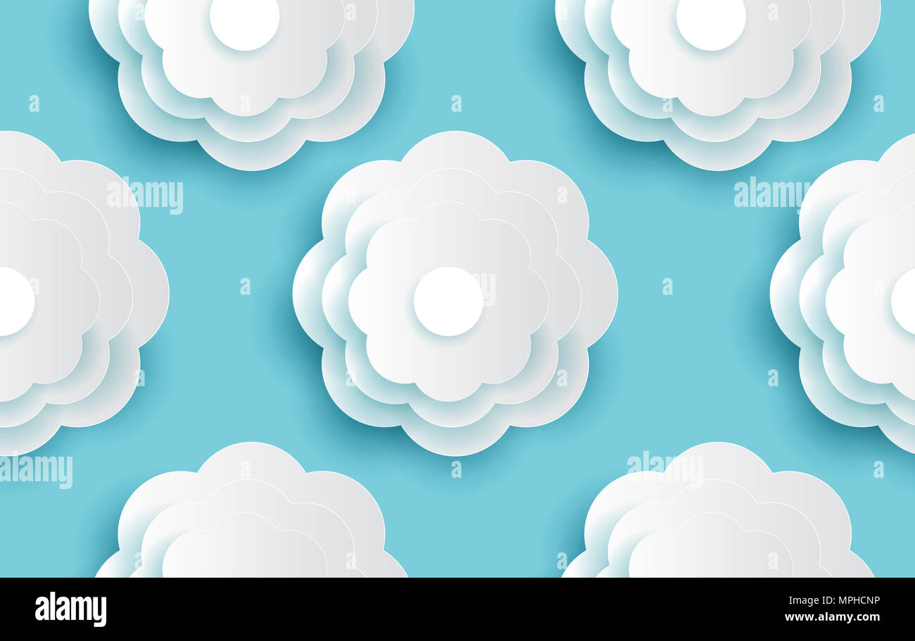 Round white paper flowers hi-res stock photography and images - Alamy