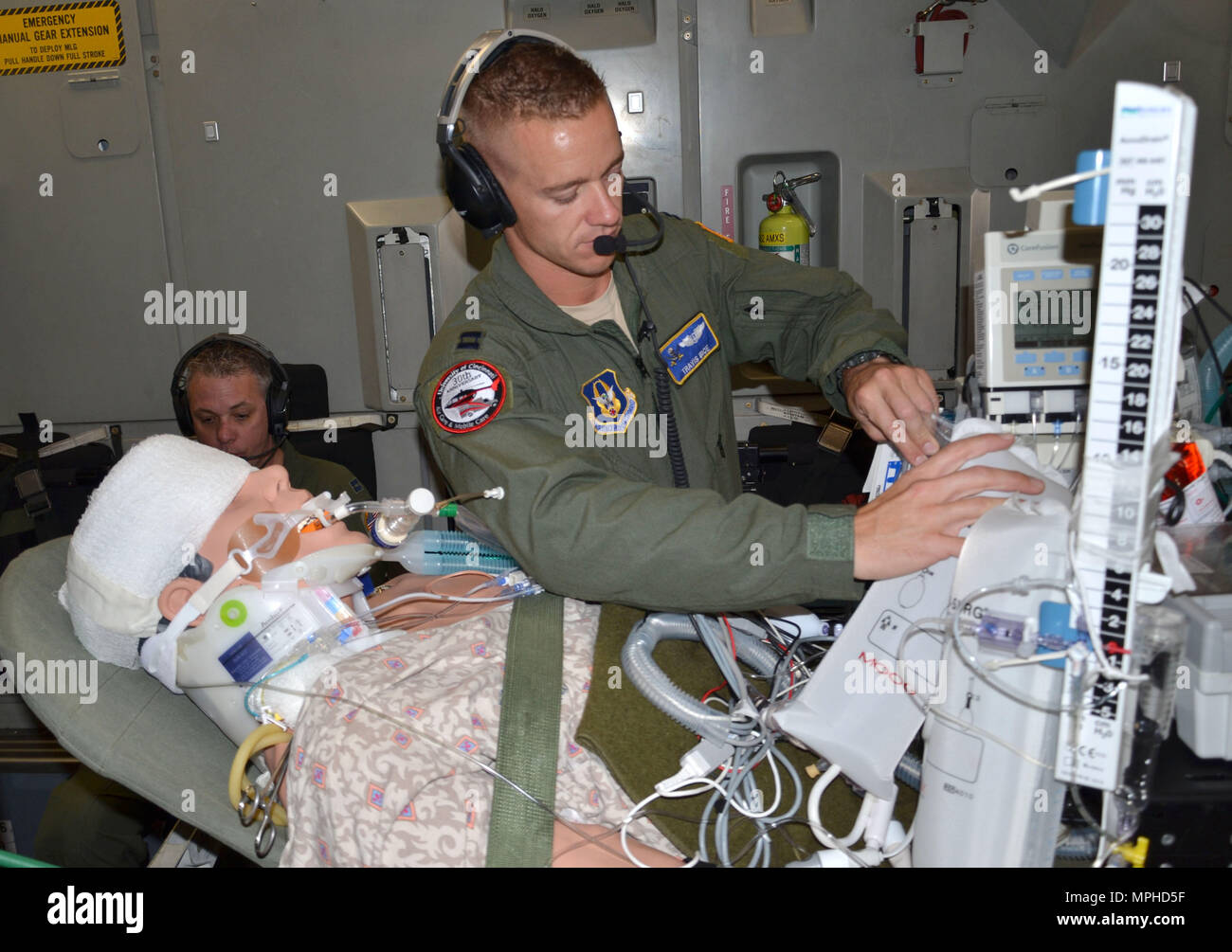 Capt. Travis Bice, 920th Aeromedical Staging Squadron critical care air ...