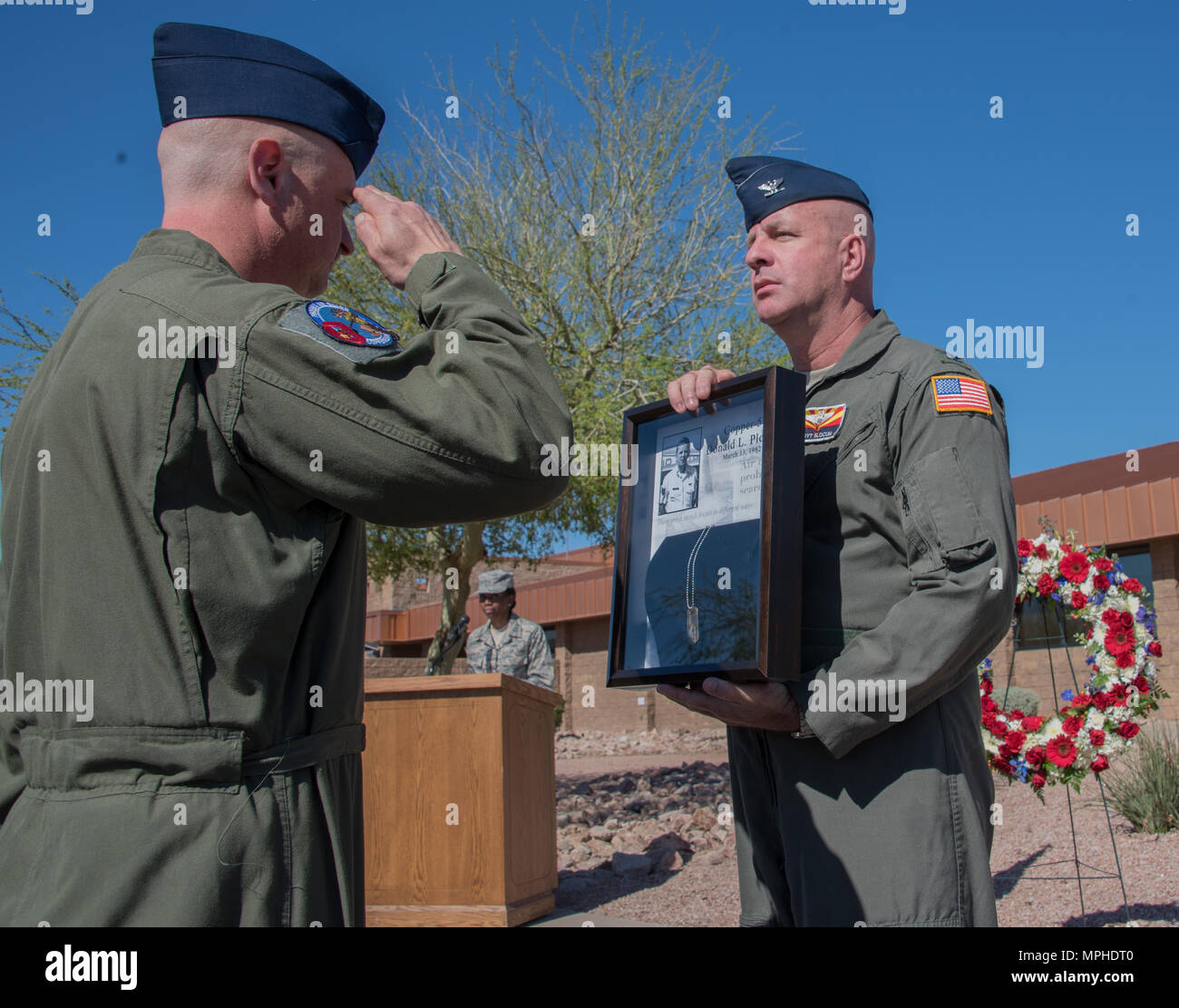Col. Edwin Slocum, vice wing commander of the 161st Air Refueling Wing ...