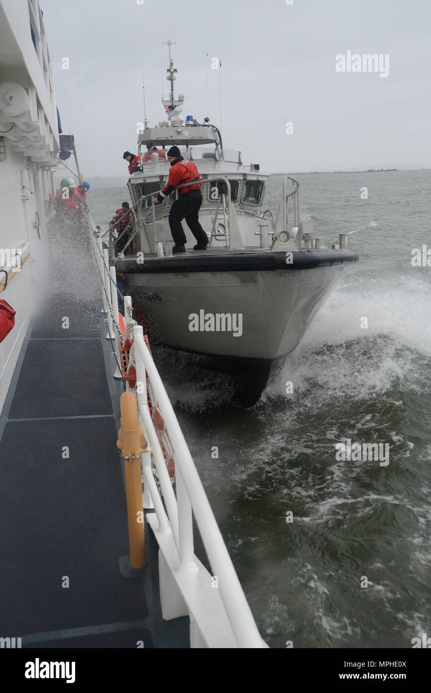 A 47-foot motor lifeboat from Coast Guard Station Cape Disappointment ...