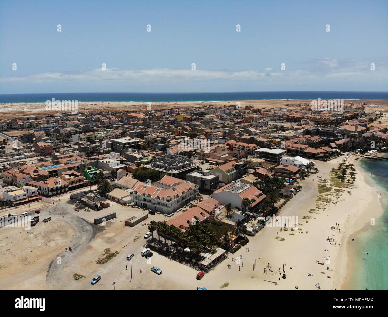 Aerial photo of the amazing beach at Cape Verde (Capo Verde) taken May ...