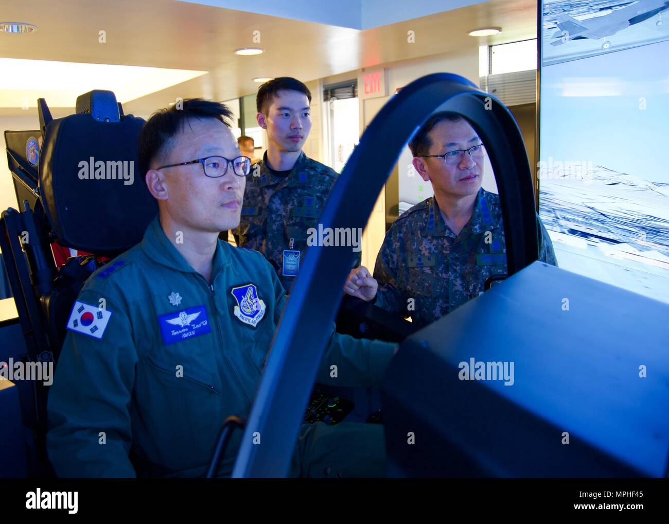 Republic of Korea Air Force Lt. Col. Tae Woo Kwon, ROKAF's liaison ...