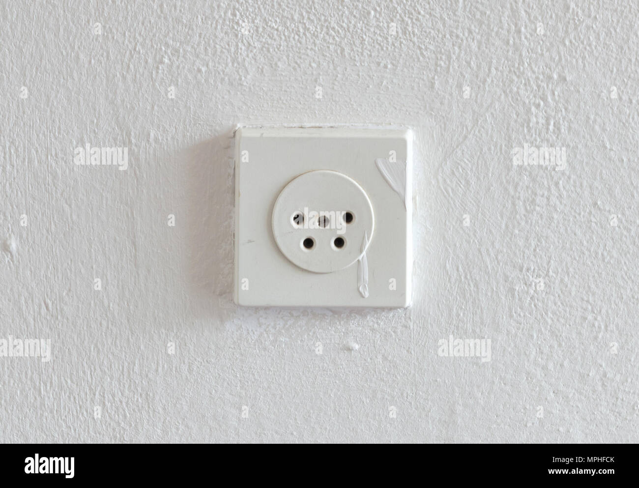 Vintage telephone wall socket in the Netherlands Stock Photo - Alamy