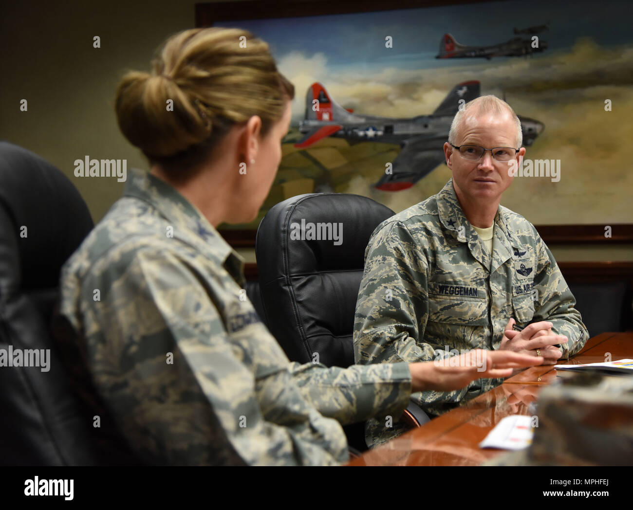 Col. Michele Edmondson, 81st Training Wing commander, speaks to Maj ...