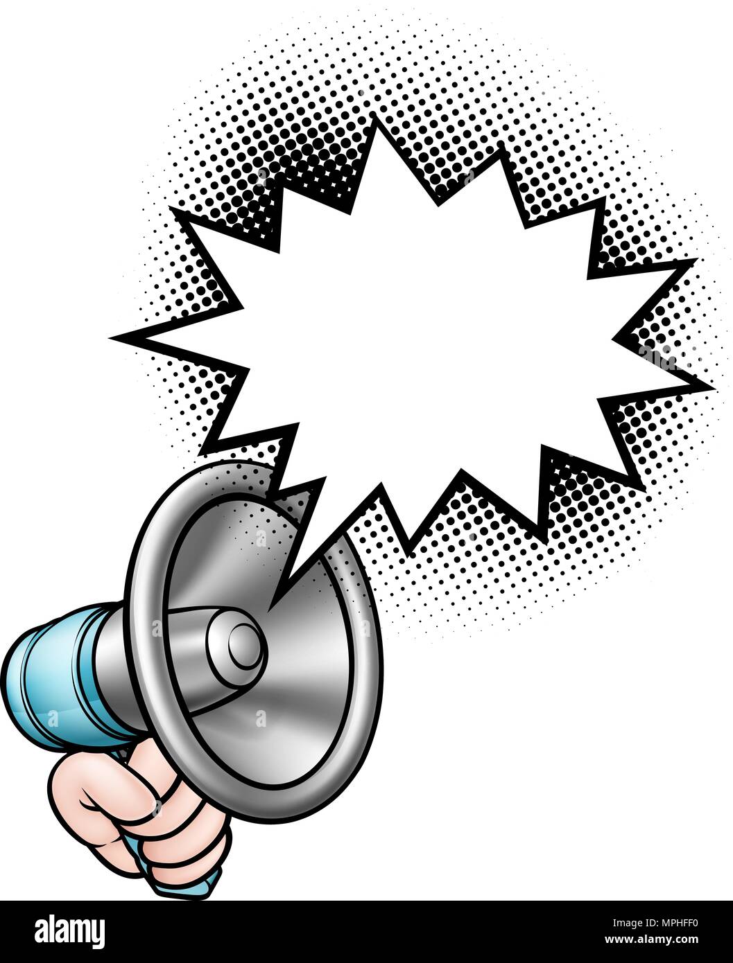 Speech bubble phone hand Cut Out Stock Images & Pictures - Alamy