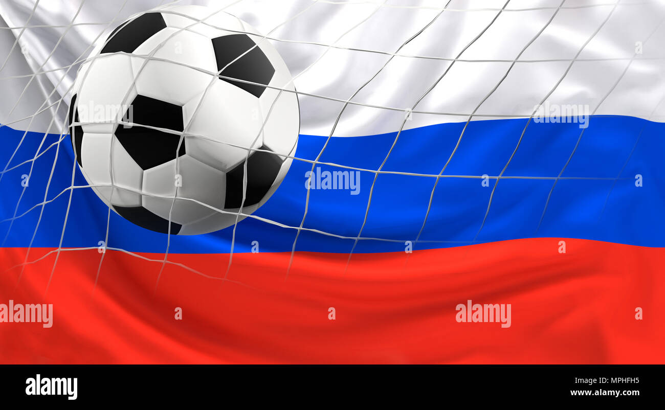 soccer ball russia 3d rendering Stock Photo - Alamy