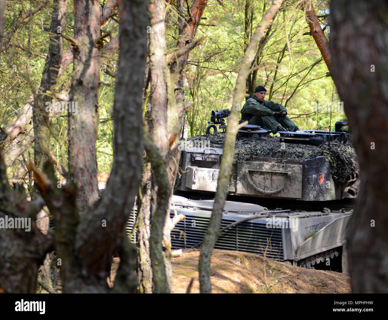 A member of a Polish tank crew with the 1st Tank Battalion, 10th ...